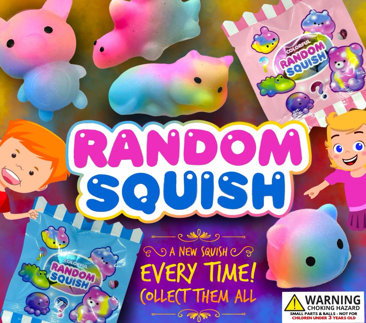 2" Random Squish in Toy Capsules | Cardinal Novelty