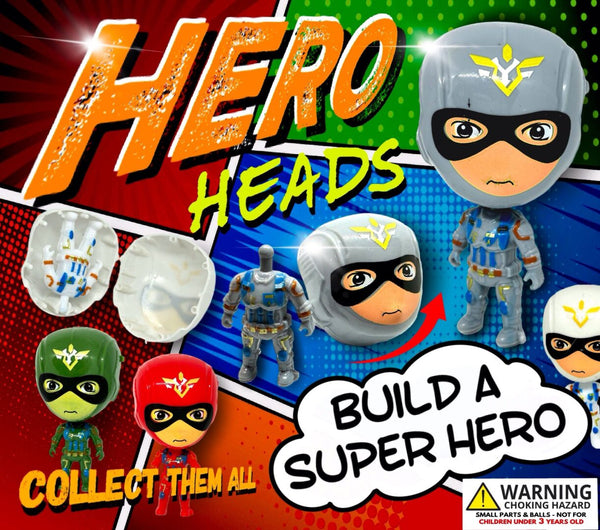 2" Hero Heads Toy Capsules | Cardinal Novelty
